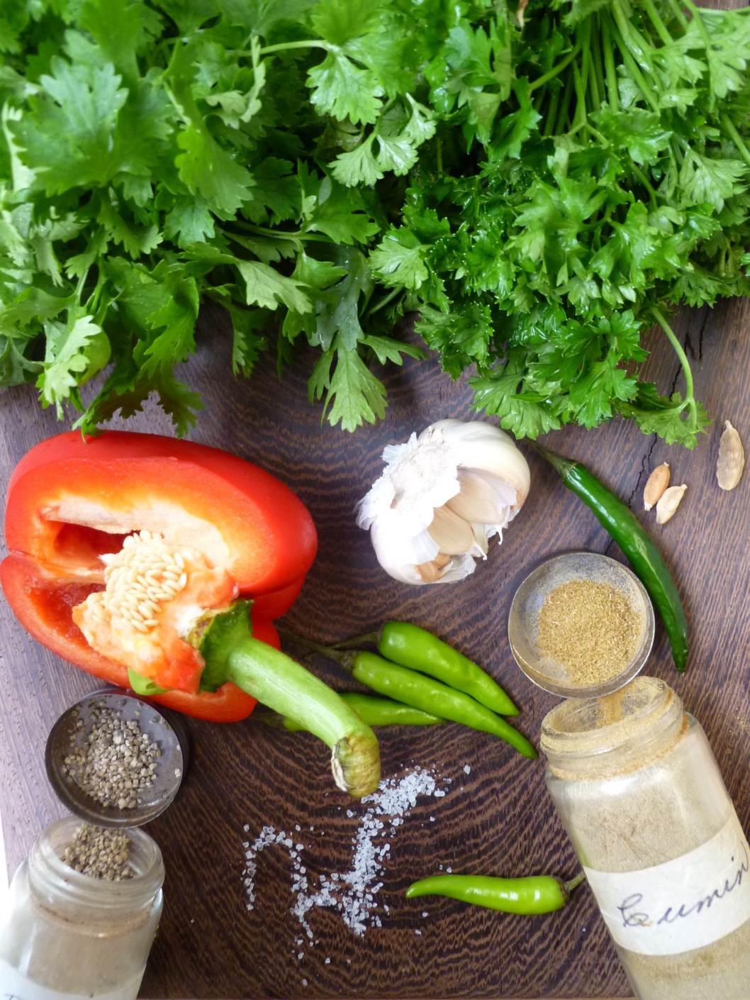 Mediterranean Merguez Flatbread with Hot Cilantro ~ Parsley Chutney ...