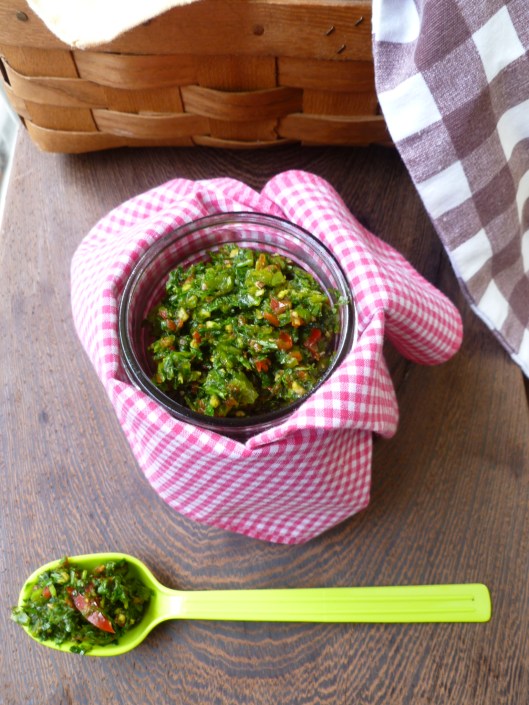 Mediterranean Merguez Flatbread with Hot Cilantro ~ Parsley Chutney ...