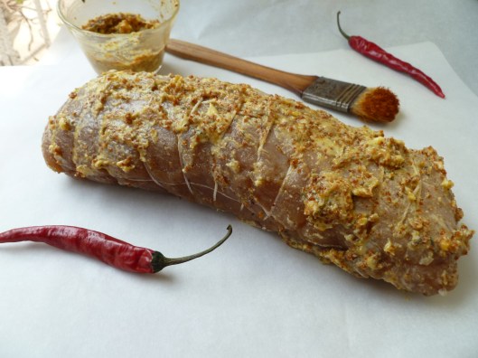 Maple and Mustard Glazed Roast Loin of Pork with Paprika and Mushroom ...